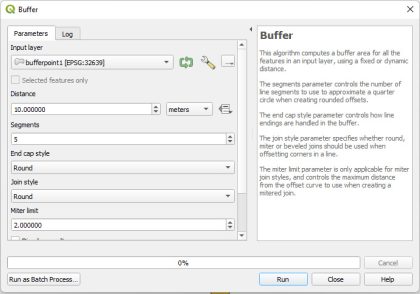 فیلم کاربردی آموزش ابزار Buffer در QGIS