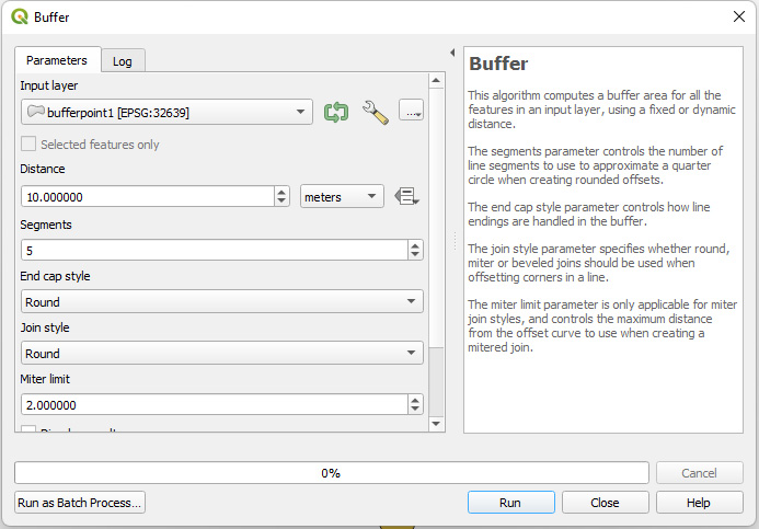 فیلم کاربردی آموزش ابزار Buffer در QGIS
