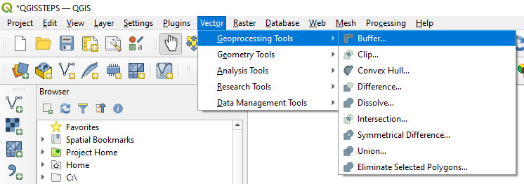 فیلم کاربردی آموزش ابزار Buffer در QGIS