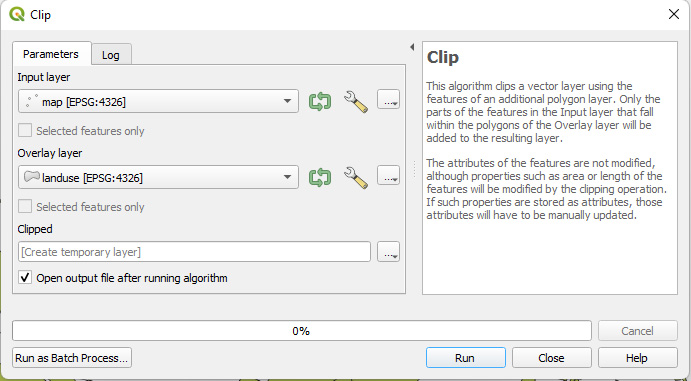 آموزش ابزار Clip در QGIS برای جدا کردن بخشی از نقشه وکتوری