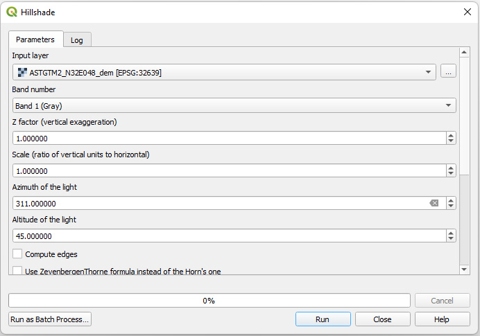 فیلم آموزشی ساخت نقشه hillshade در QGIS
