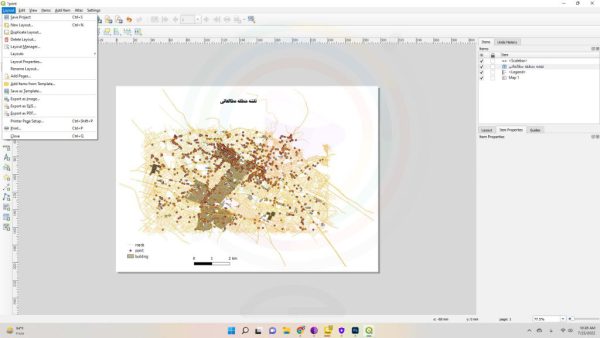 فیلم آموزشی ساخت چیدمان یا Layout در QGIS