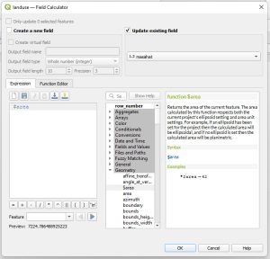 آموزش ساخت فیلد و محاسبه مساحت پلیگون در QGIS