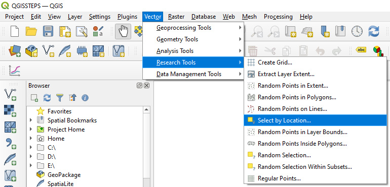 فیلم آموزش انتخاب عوارض بر اساس موقعیت مکانی در QGIS